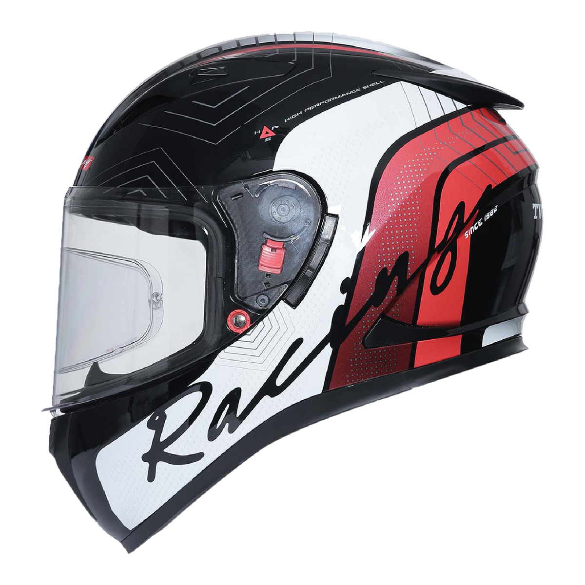 TVS Racing Helmet for Men - Anti-Fog Pin-Lock, DOT/ISI/ECE Certified F ...